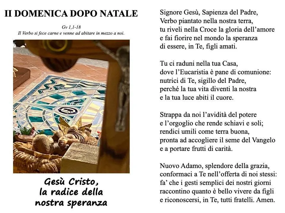 Gesù Cristo, la radice della nostra speranza - II DOMENICA DOPO NATALE ...